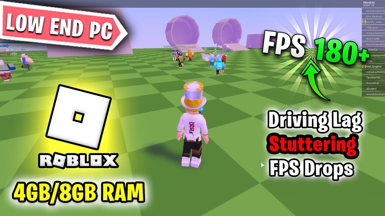 ROBLOX How To Fix FPS Drops & Boost FPS on Low End PC 4gb/8gb RAM & No ...