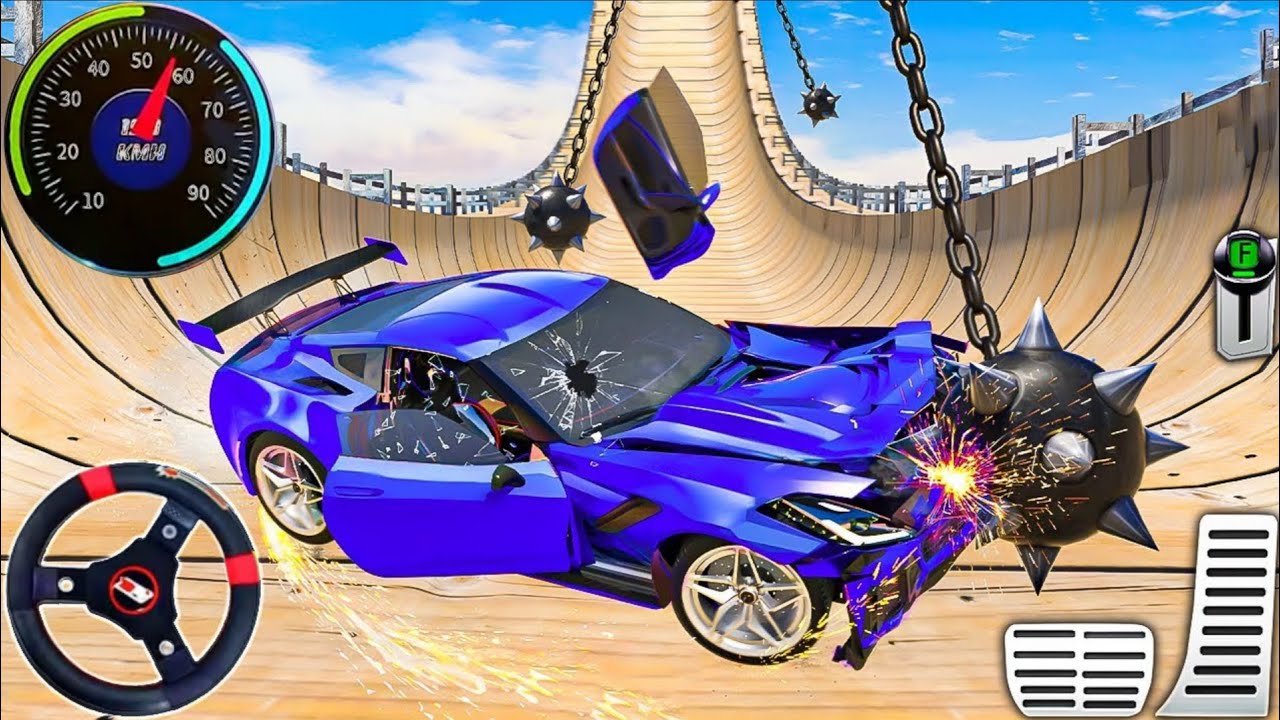 Mega Ramp Car Crash Simulator 3D - Mega GT Car Crash Simulator ...