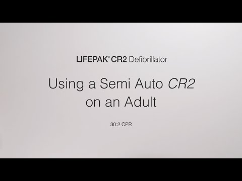 LifePak CR2 - Using a Semi Auto LPCR2 on an Adult 30-2 CPR - YouTube