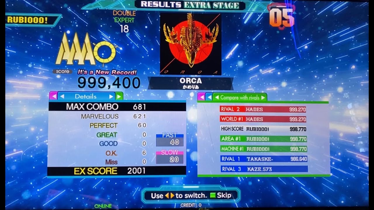 ~WORLD RECORD~ [DDR A20] ORCA [EDP 18] 60p PFC - YouTube