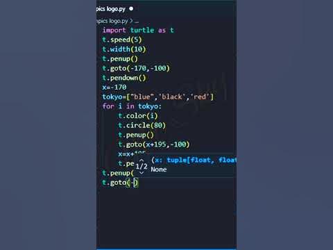 Python Turtle Graphics - Olympic Logo #shorts #programming #python ...