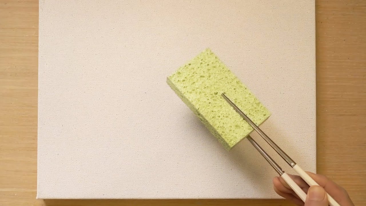 Chopsticks painting technique | Acrylic painting on canvas - YouTube