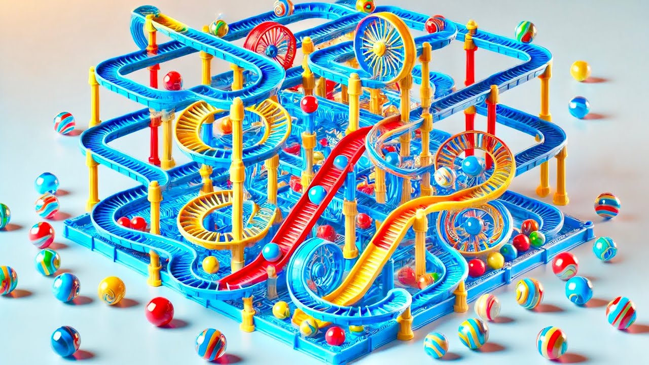 Marble Run ⚡ “Powered Precision: The High-Energy Marble Ride Race ASMR ...