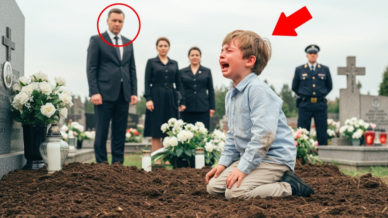🔴COPILUL PLÂNGE LA MORMÂNTUL MAMEI SALE, SPUNÂND CĂ EA ESTE ÎNCĂ ÎN ...