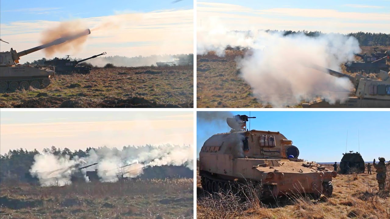 Witness the Epic Power of M109A6 Paladins and PzH 2000s at NATO eFP ...
