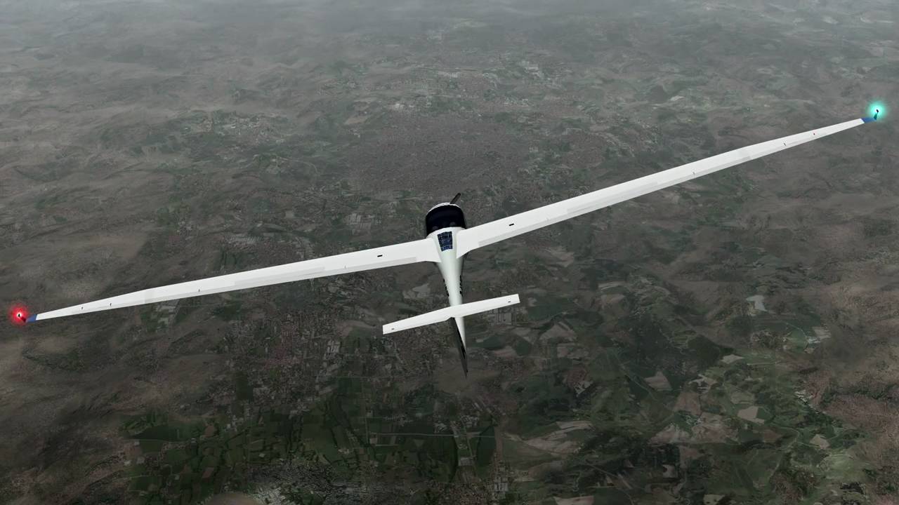 Stemme S10-VT Motorglider at 30000 feet heading towards Jerusalem ...