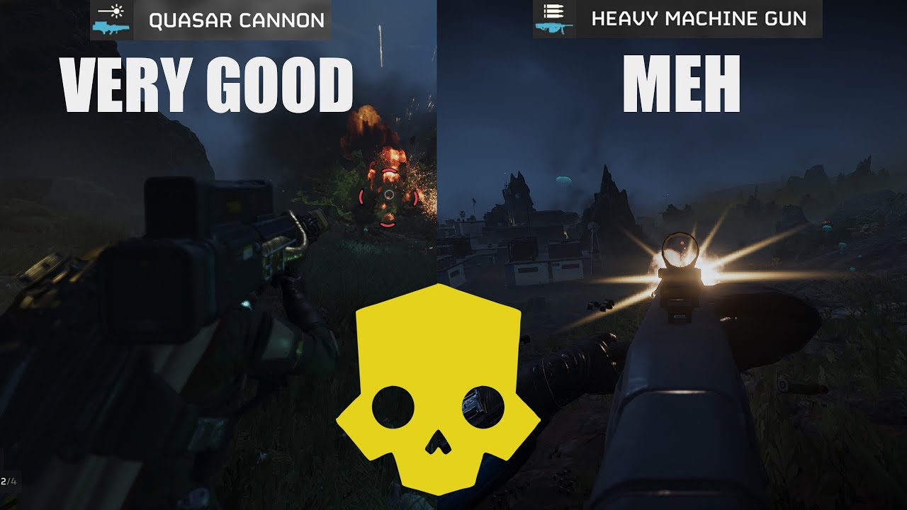 NEW WEAPONS - Helldivers 2 - Heavy Machine Gun and Quasar Cannon first ...