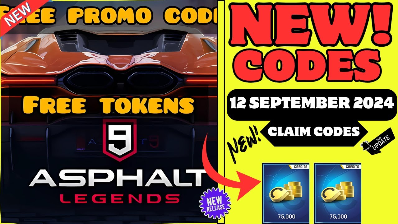 ☑️12-SEPTEMBER?☑️Codes🤩 Asphalt 9 Redeem Codes | Asphalt 9 Gift Codes ...