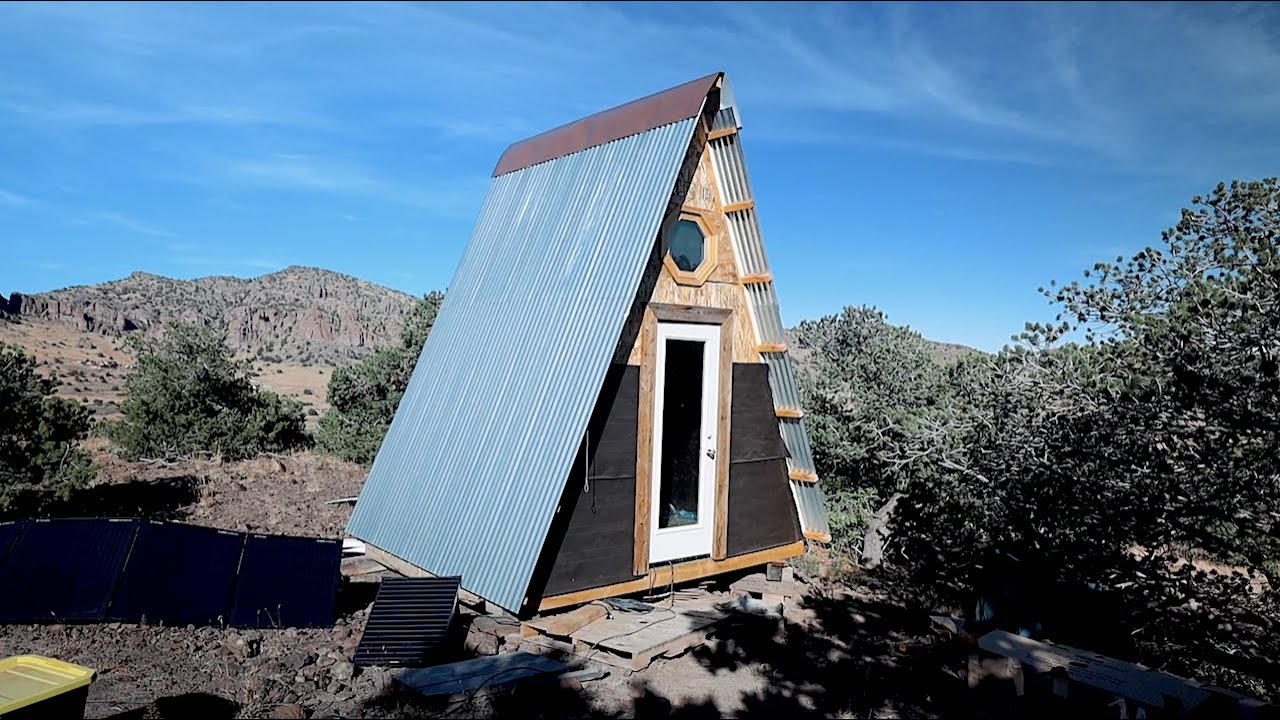 New HOME for WINTER | Moving into our OFF-GRID A-Frame Cabin - YouTube