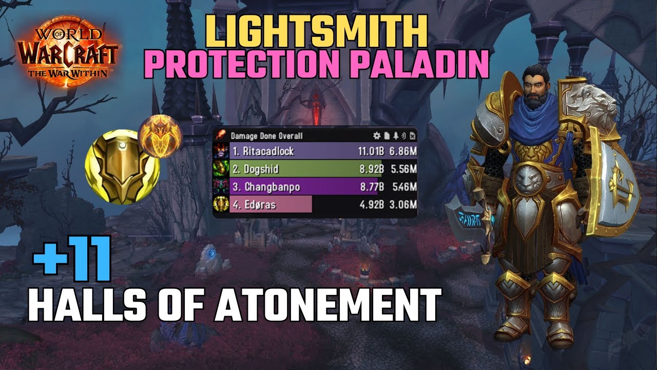 Halls of Atonement +11 | Lightsmith Protection Paladin | TWW SEASON 3 ...