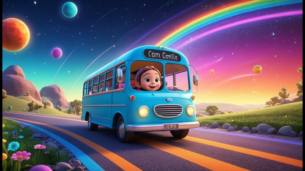 Wheels on the Bus (2025) | 3 HOURS – Ride Through the Milky Way | Kids ...