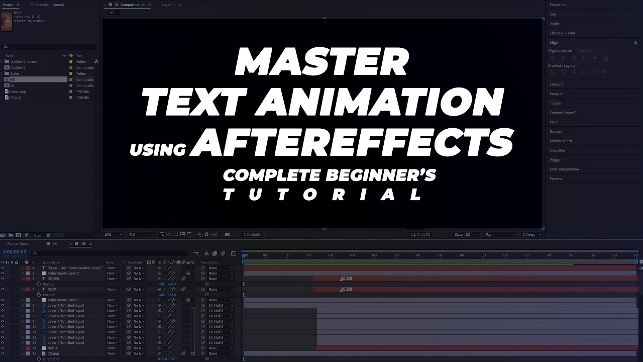 Master Text Animation in After Effects (Beginners Tutorial 2024) | Easy Step-by-Step Guide #1 ...
