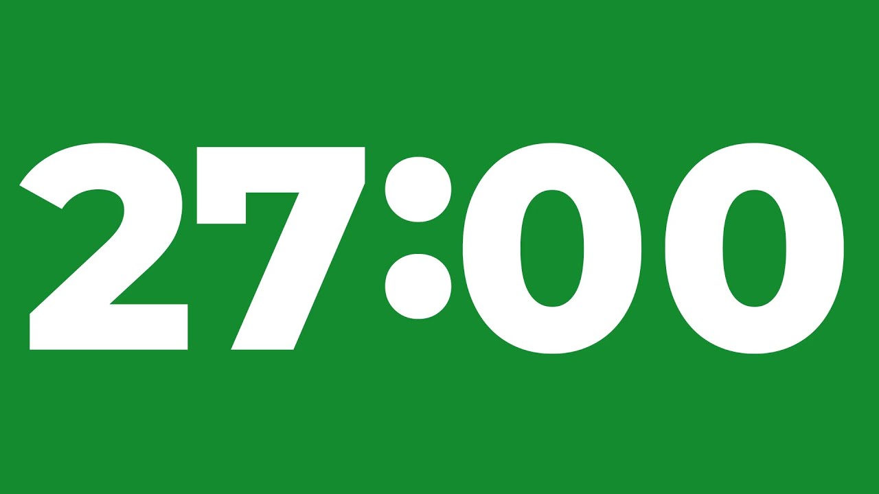 27 Minute Timer With Music | 27 Minute Countdown | 27 Minute Stopwatch ...