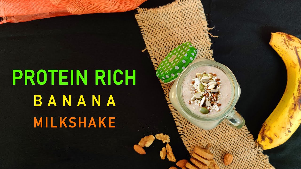 Protein rich Shake | Sugar Free Banana Milkshake | Fruit & Nut Smoothie ...