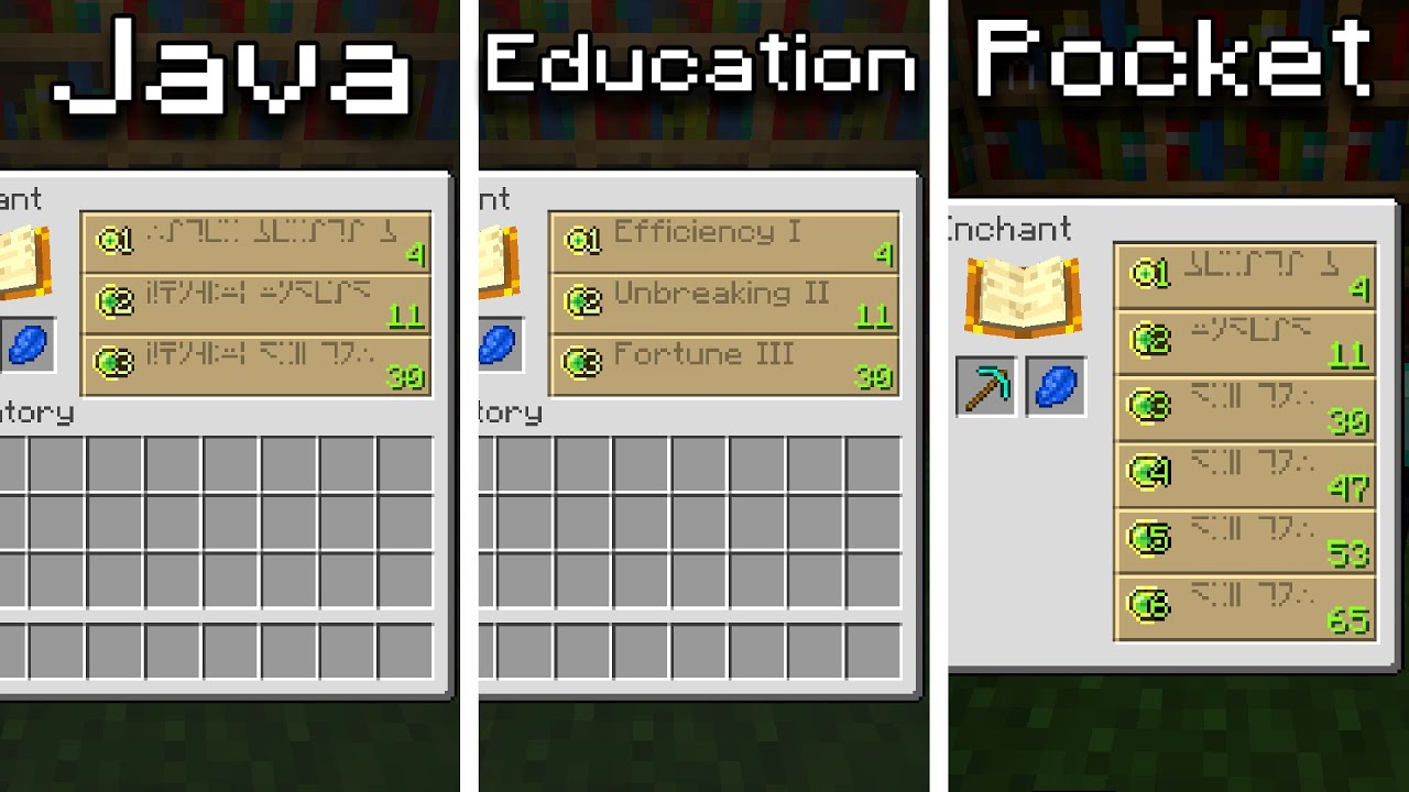 JAVA vs EDUCATION vs POCKET - YouTube