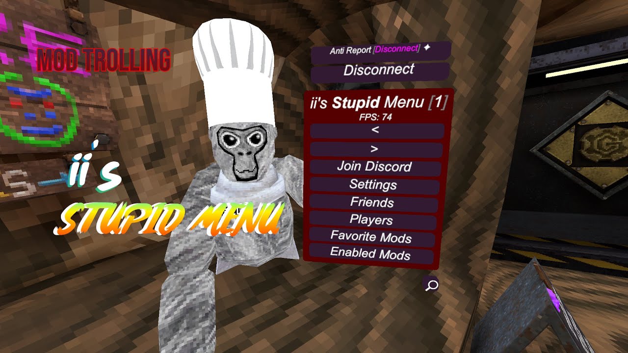Mod Trolling in gorilla tag with ii's Stupid Menu! - YouTube