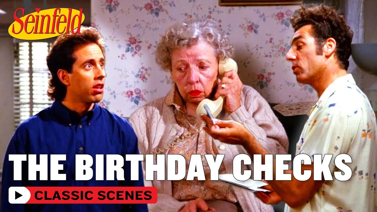 Kramer Convinces Jerry To Cash Nana's Checks | The Pledge Drive ...