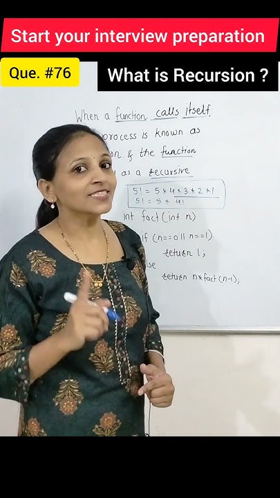 Programming Interview Question 76 What Is Recursion Shorts Youtubeshorts Viral Youtube