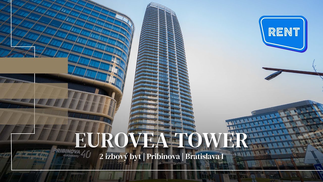 Eurovea Tower - Útulný 2-izbový byt s krásnymi výhľadmi na hrad - YouTube