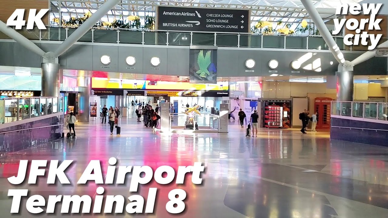 Touring JFK Airport Terminal 8 | New York City | 4K Walking - YouTube
