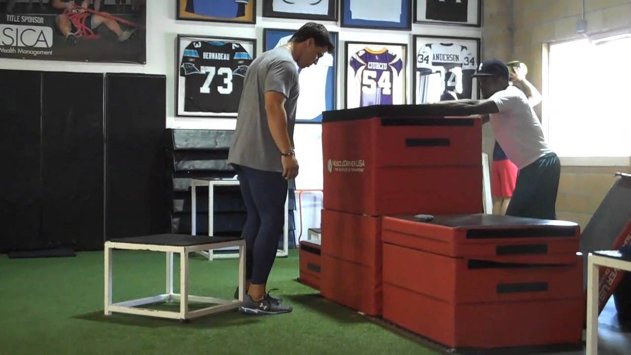 DeFrancosGym.com: Brian Cushing 52" Seated Box Jump (Post ACL surgery ...