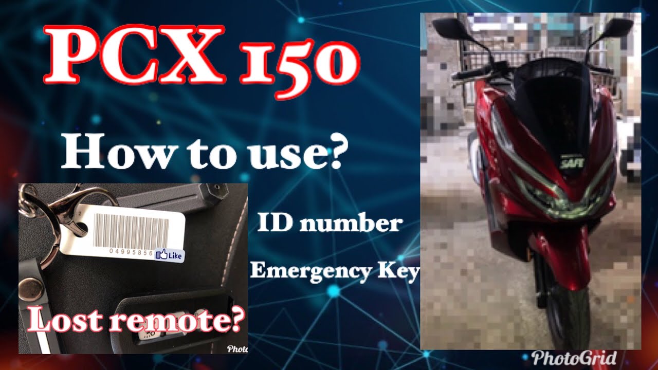 Pcx 150 / How to use ID number and emergency key incase lost of key ...
