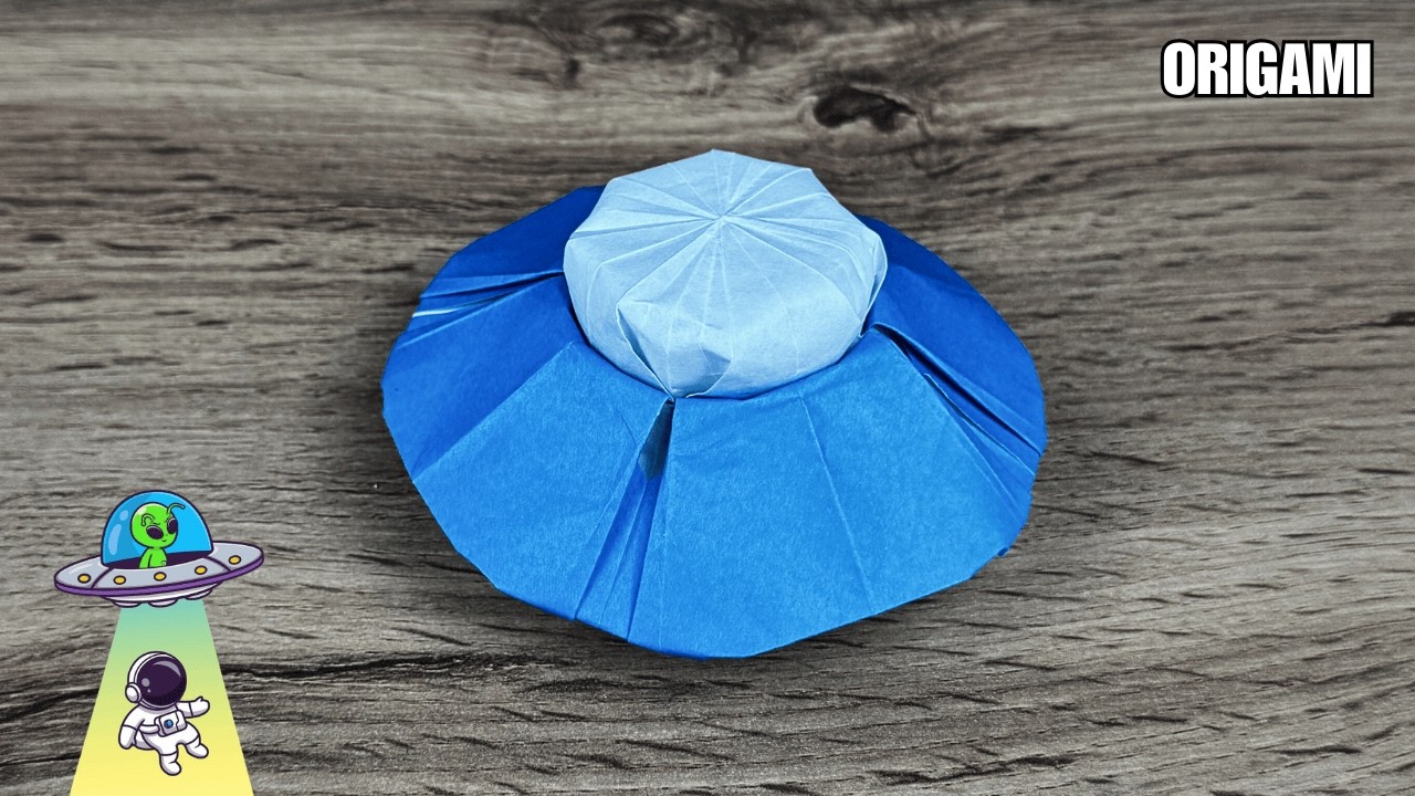 How to Make an Origami UFO | Easy Paper Alien Spaceship - YouTube