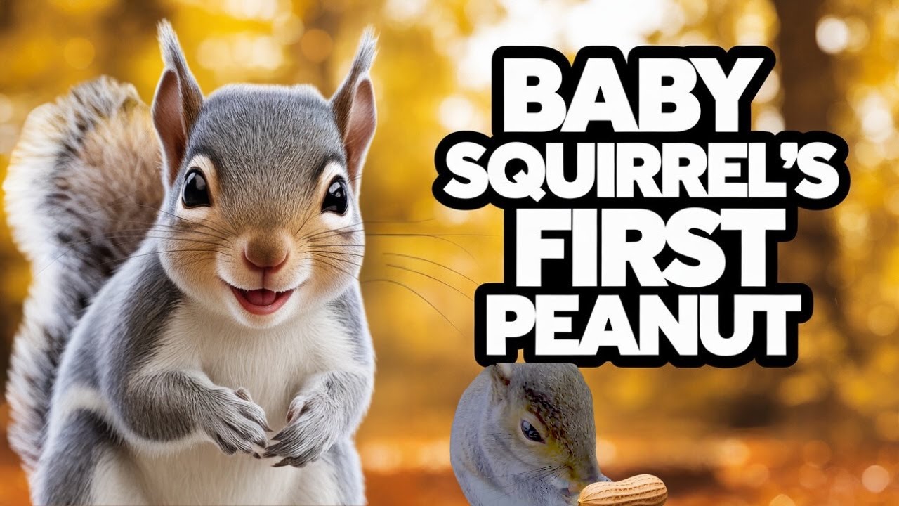 Adorable Baby Squirrel Finally Chows Down on Peanuts! - YouTube