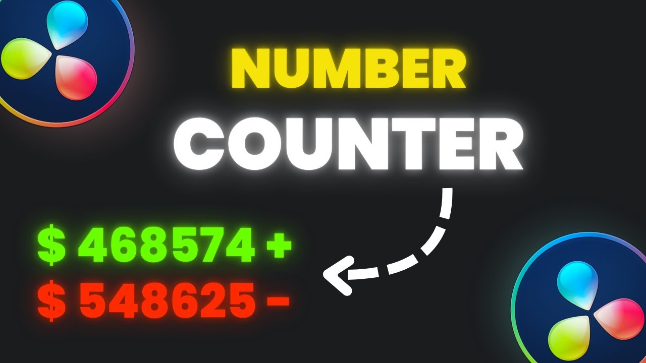 How To Create A Number Counter Effect In Davinci Resolve - YouTube