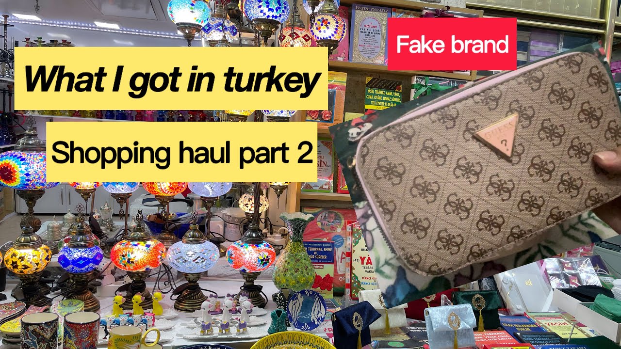 I bought fake designer bag || turkey shopping haul part 2 || - YouTube