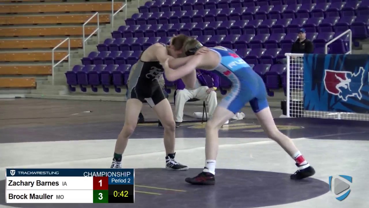 1812 Junior 145 Finals Zachary Barnes Ubasa Wrestling Academy vs Brock ...