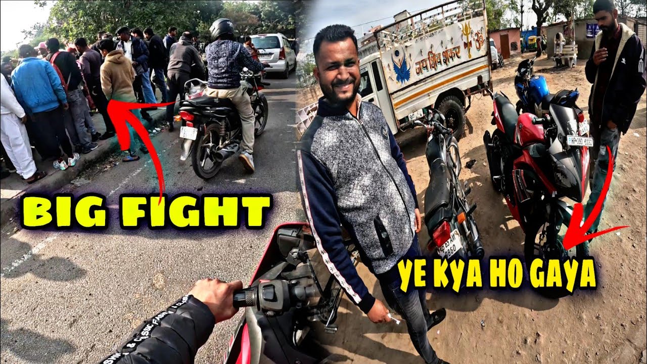 extreme fight between people due to an accident | pehli ride par ye kya ...