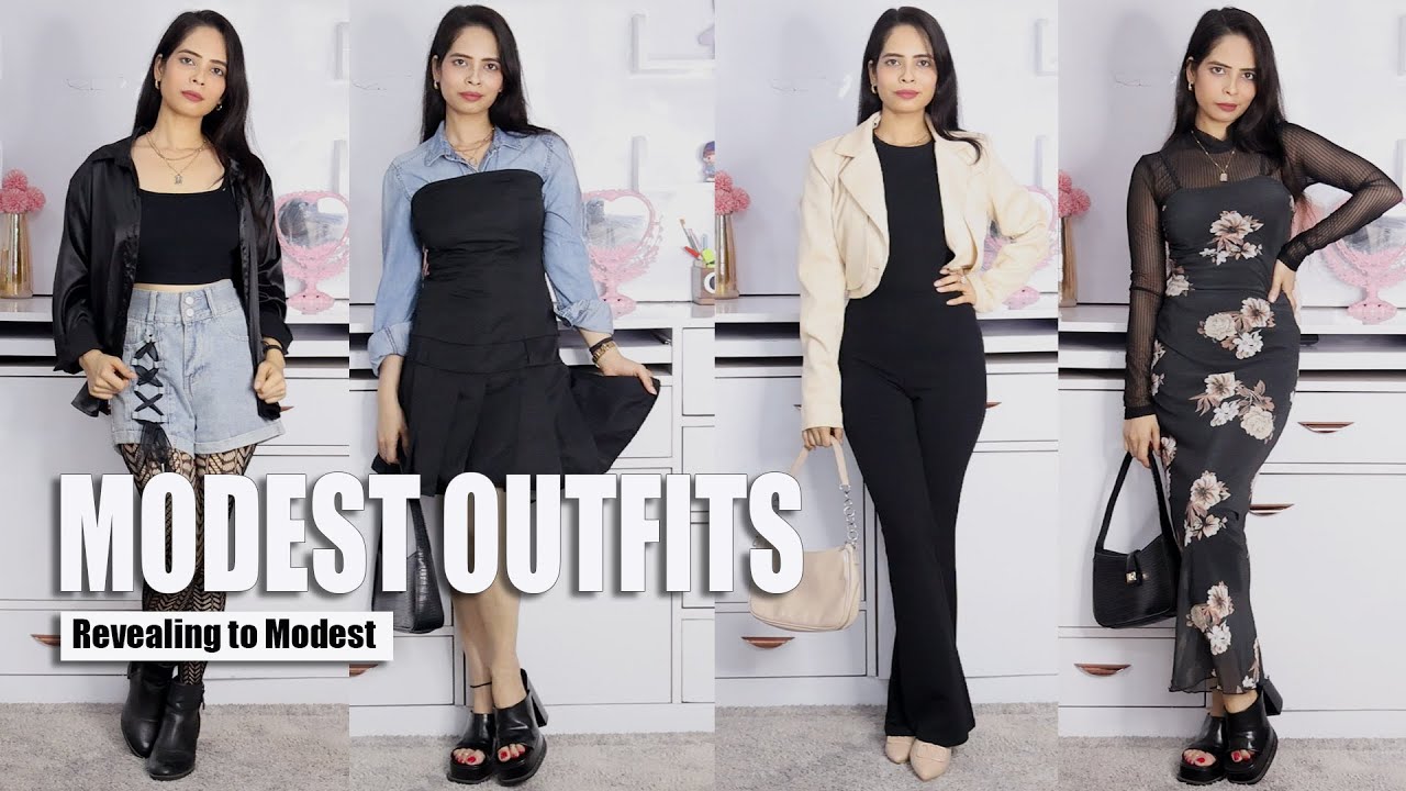 Revealing to Modest Outfits 😱 | How to Look Stylish No Short Clothes 😍 ...