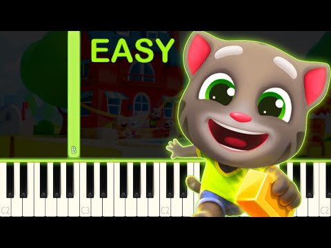 TALKING TOM GOLD RUN - EASY Piano Tutorial