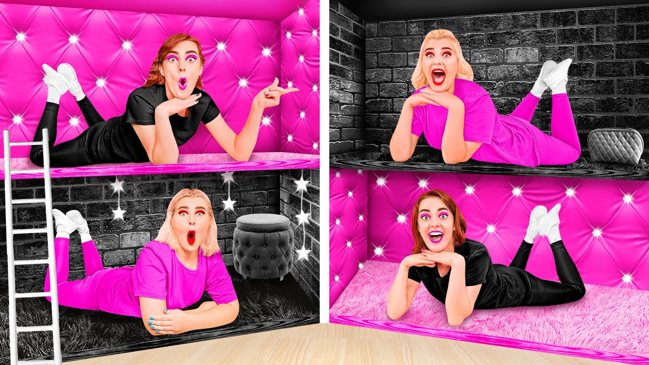 Secret Rooms Under The Bed | 24 Hours Challenge by RaPaPa Challenge ...