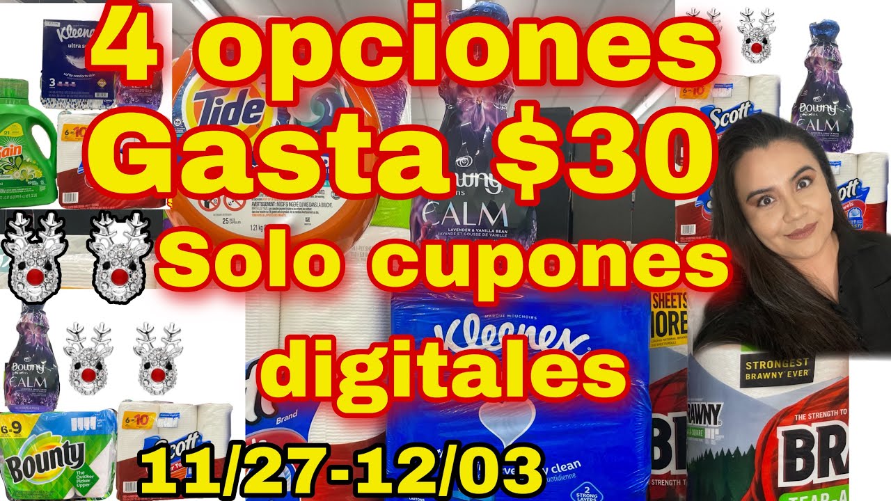 4 Opciones de gasta $30 con solo cupones digitales - YouTube