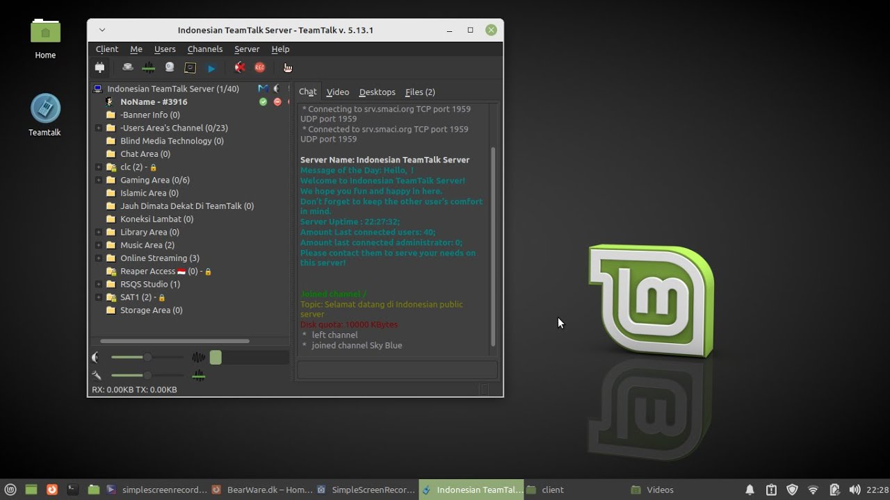 Cara Install / Menjalankan Aplikasi Teamtalk 5 Client Di Linux (Linux Mint 21 Desktop). - YouTube