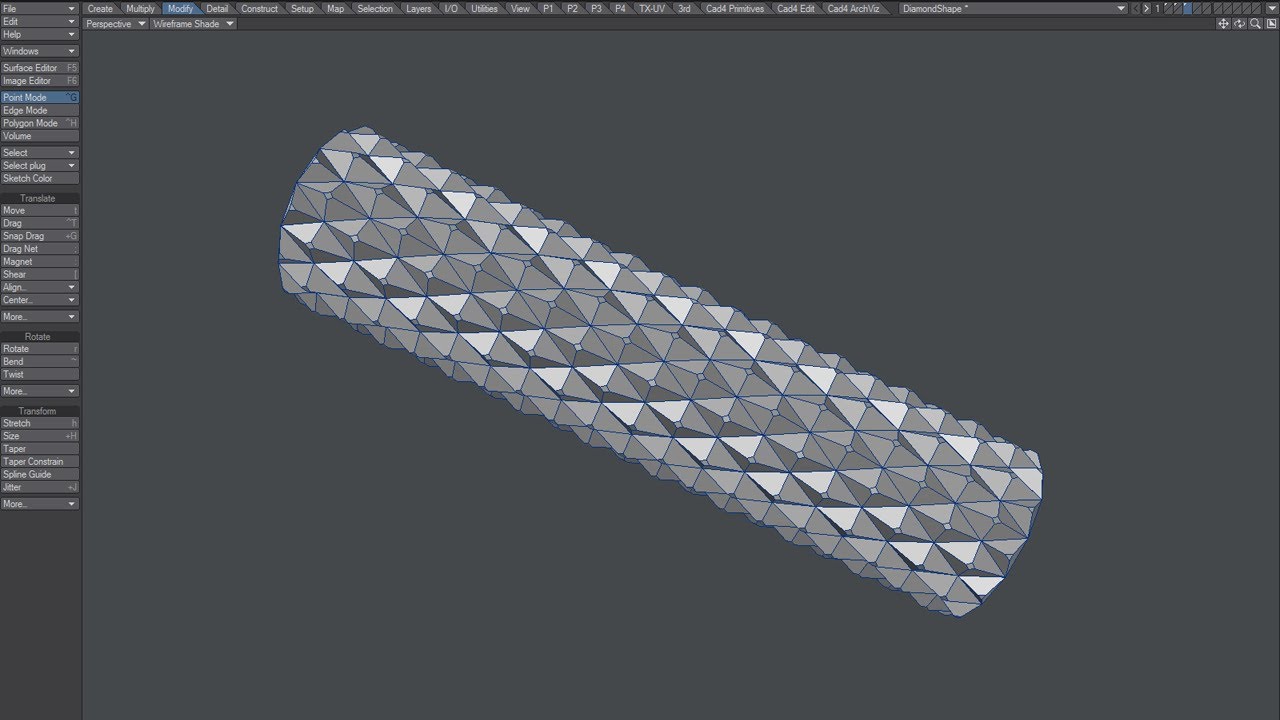 LightWave Model - Diamond Knurl Shape #1 - YouTube