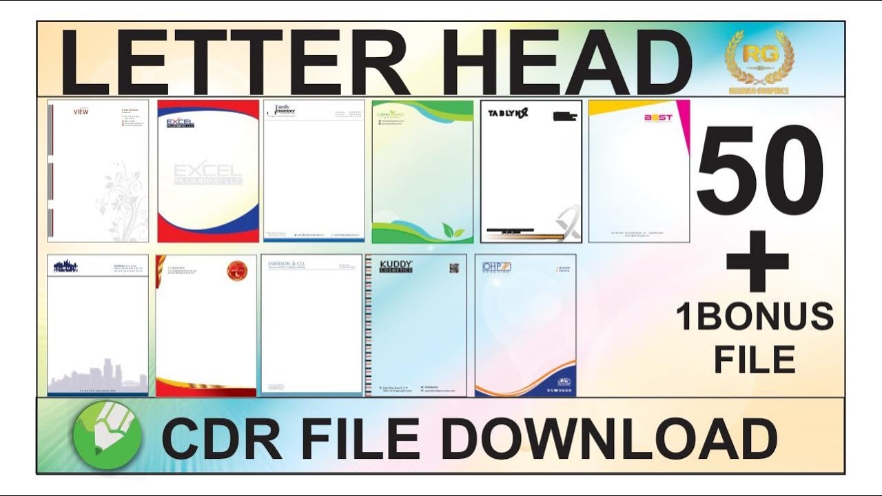 Download Letterhead Corel Draw Files| 50+ LETTER HEAD CDR FILE | BONUS ...