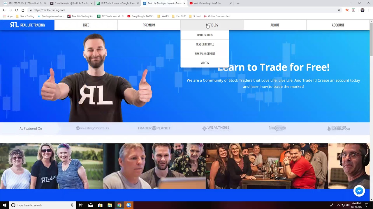Oct 10 2018 Stock Review Real Life Trading - YouTube