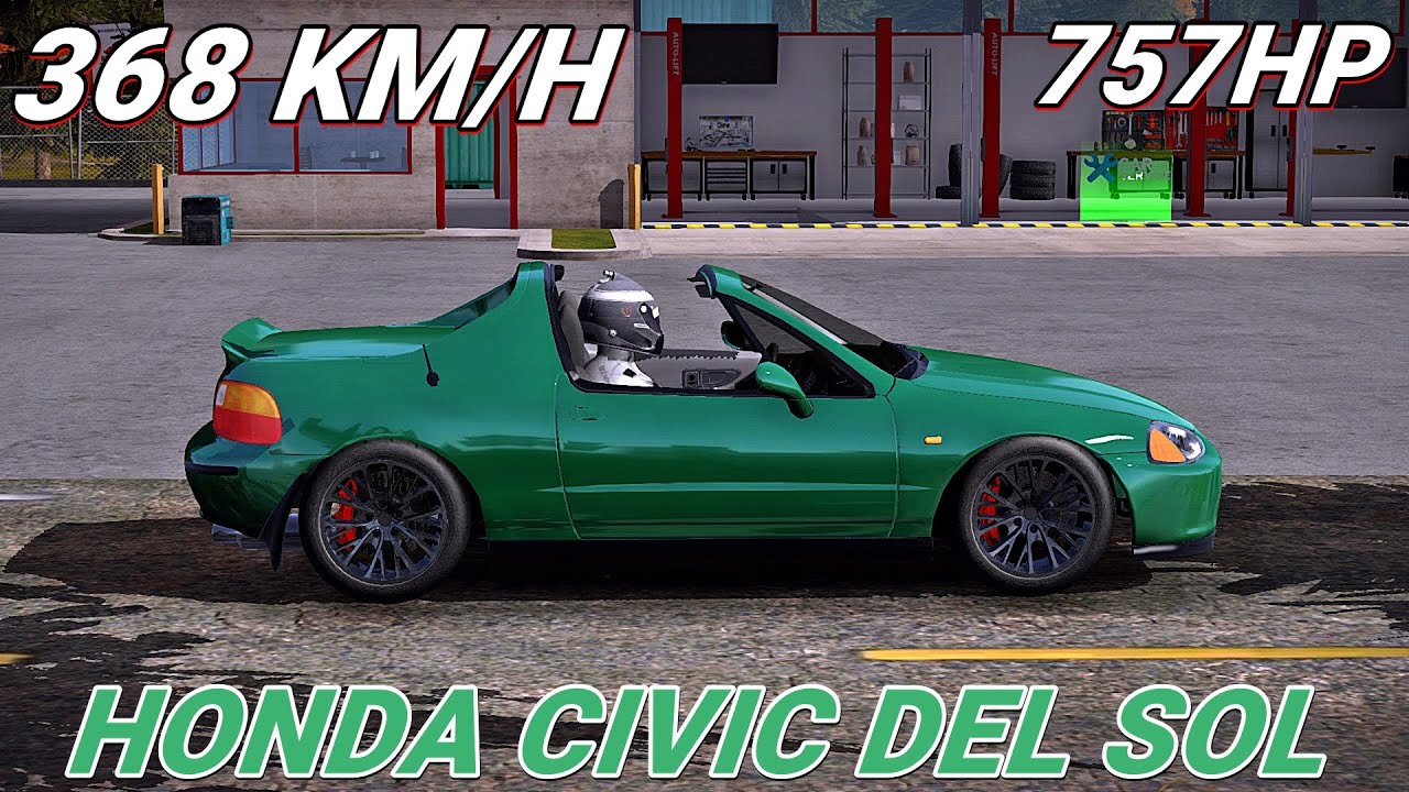 757HP HONDA CIVIC DEL SOL || HOW TO MAKE A DRAG CAR IN CAR PARKING ...