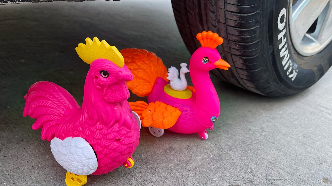 Experiment Cra vs Chicken, Biscuit, Alligator & More! Crushing Crunchy ...