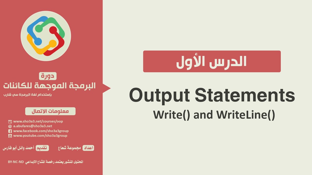Oop C 1 Output Statements Writewriteline Methods Youtube 2065