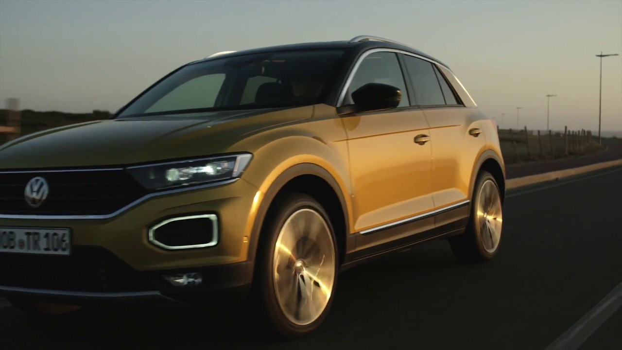 The all-new Volkswagen T-Roc in Gold Driving Video - YouTube