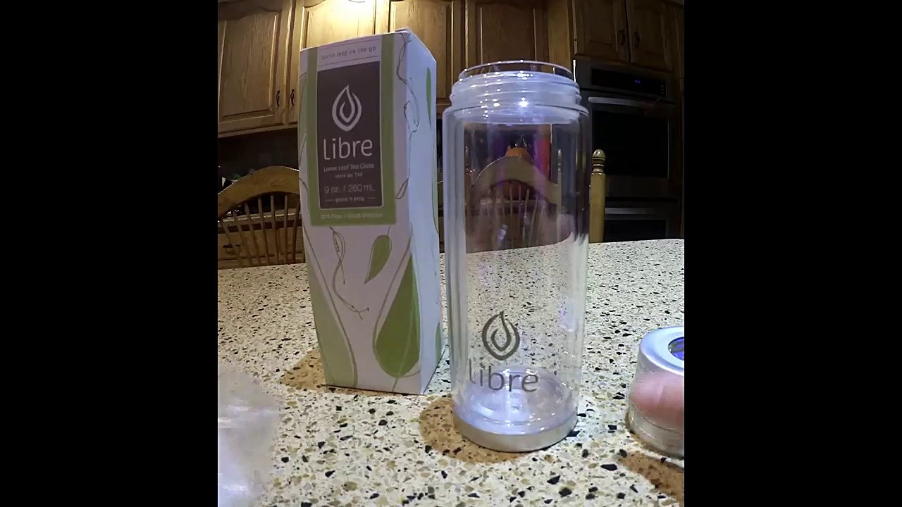 Libre Tea Glass - Best Tea Glass Infuser Travel Cup - YouTube