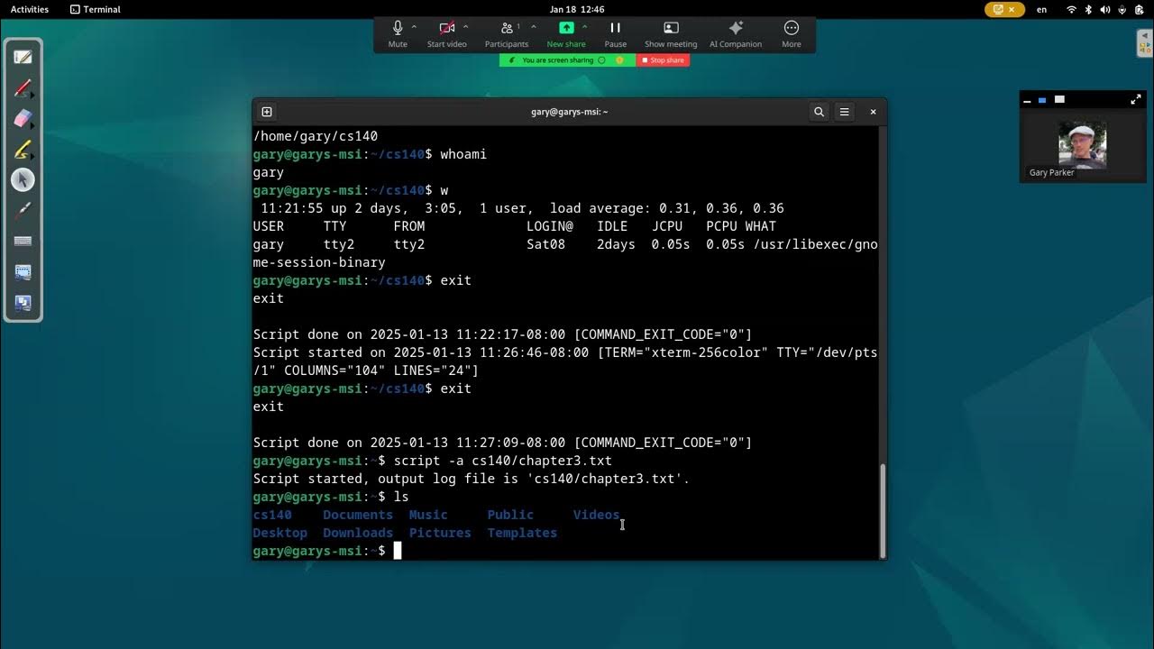 CS140 chapter3 directory commands and script - YouTube