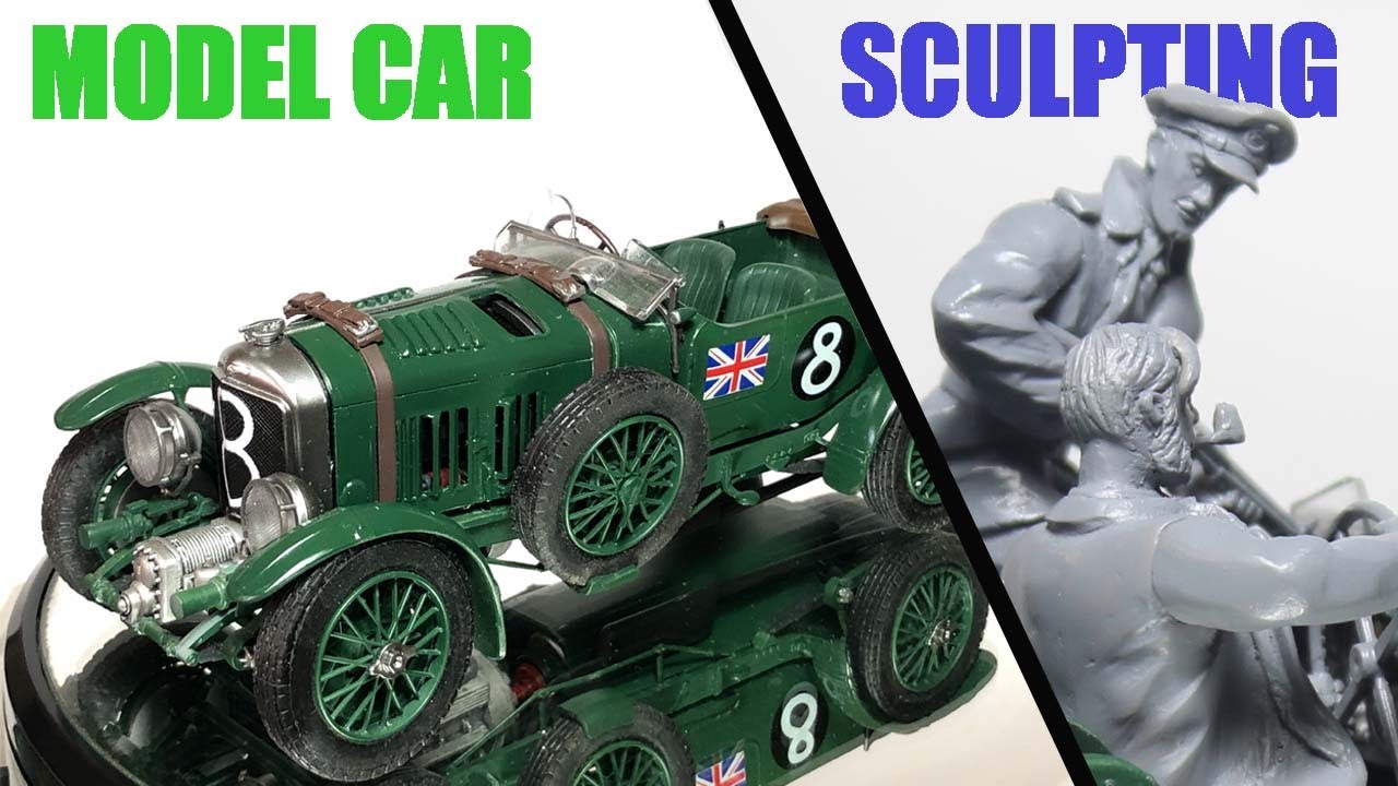 Building bentley blower scale model and sculpting figure - YouTube