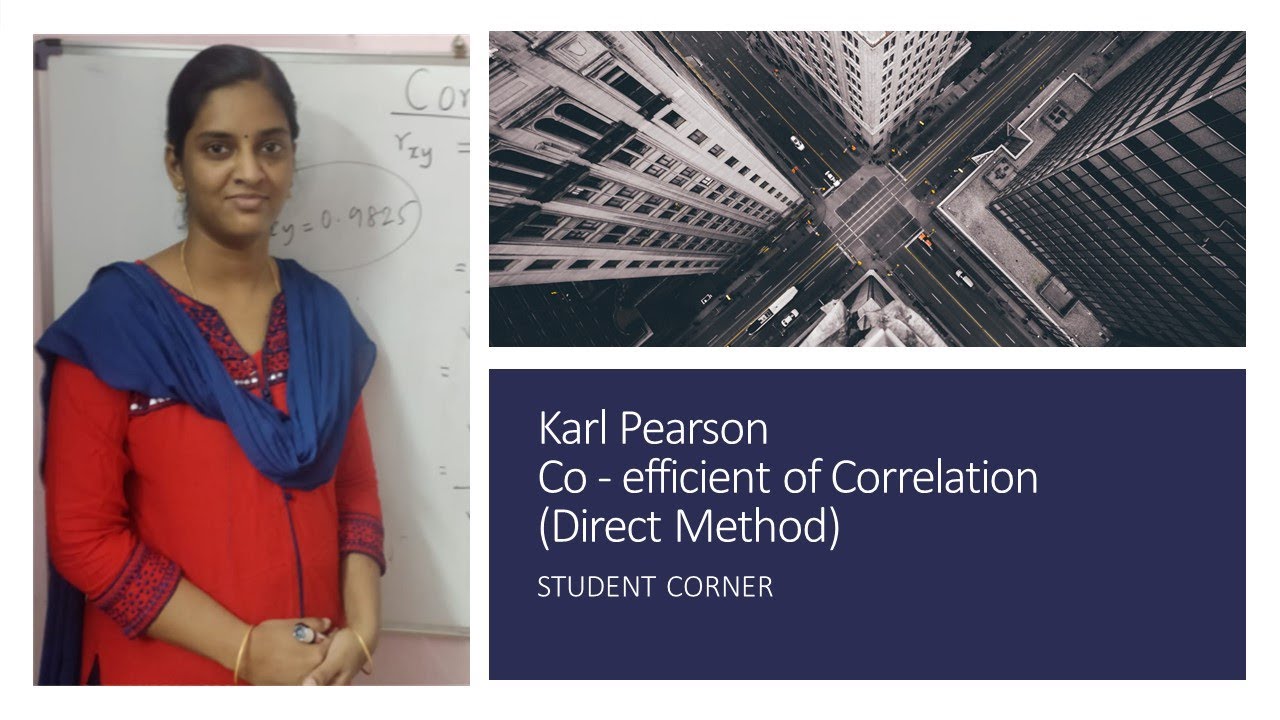 Karl Pearson Co - efficient of Correlation (Direct Method) - தமிழில் ...