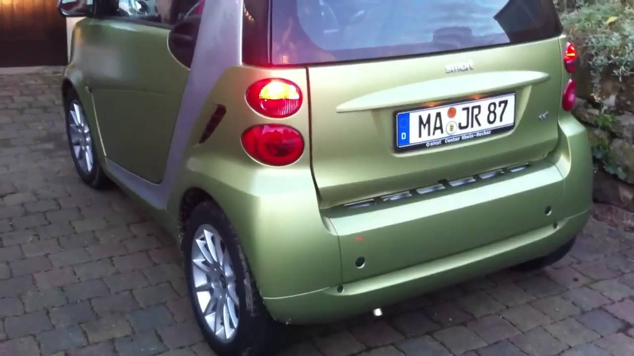 Smart ForTwo with new sports exhaust / Sportauspuff - YouTube