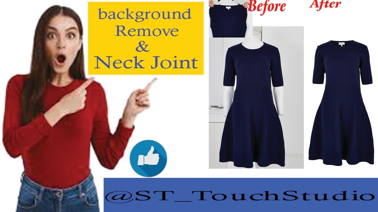 Neck joint service ,ghost mannequin . Photoshop tutorial - YouTube